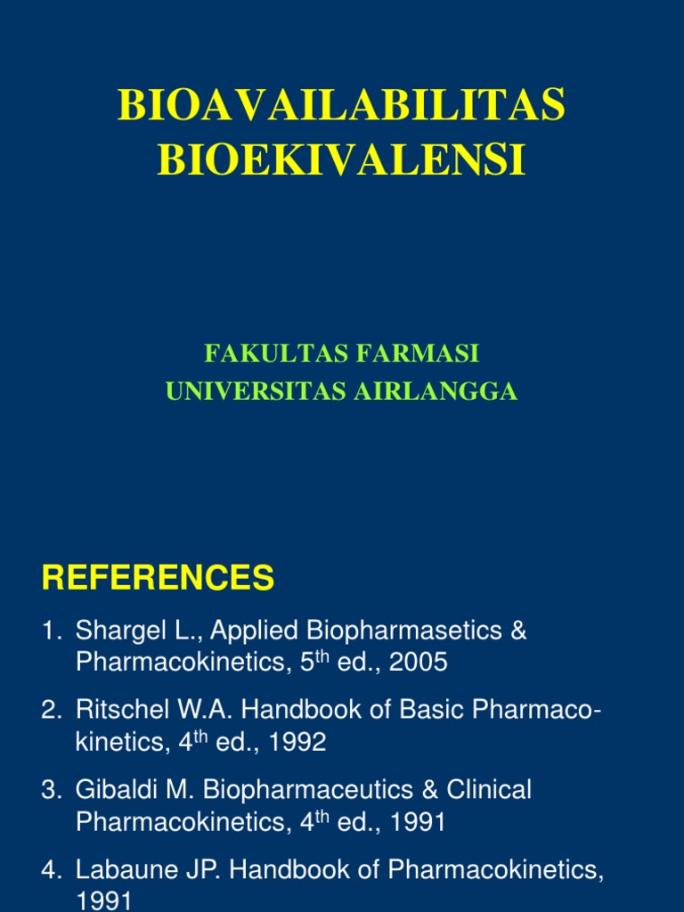 Bioavailabilitas | PDF