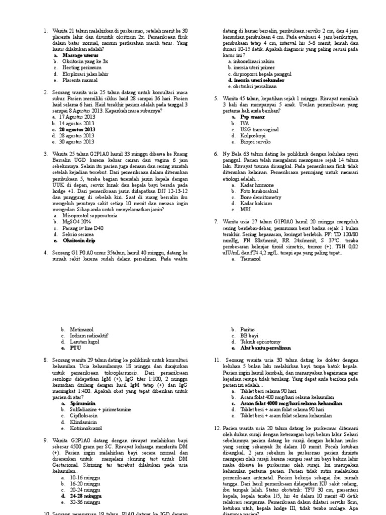 Soal Obgyn | PDF