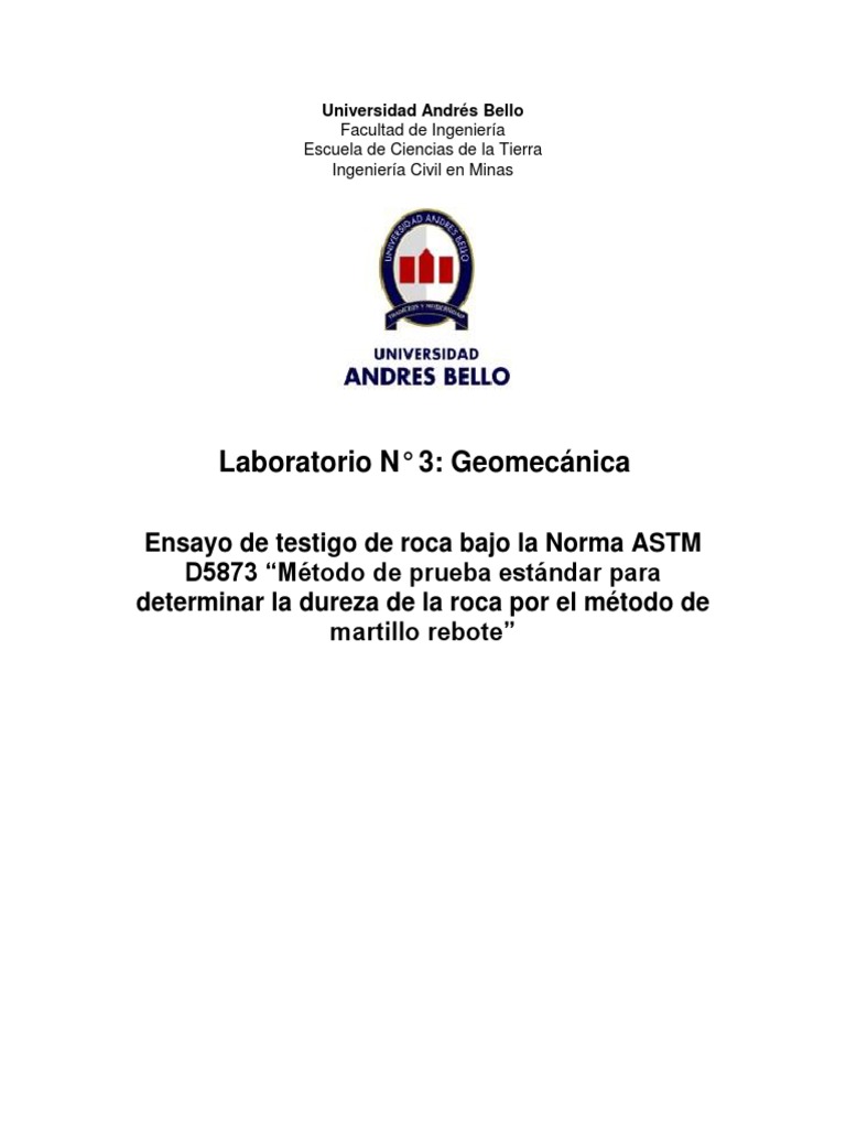 Norma ASTM D5873 Geomecanica | PDF | Dureza | Acero