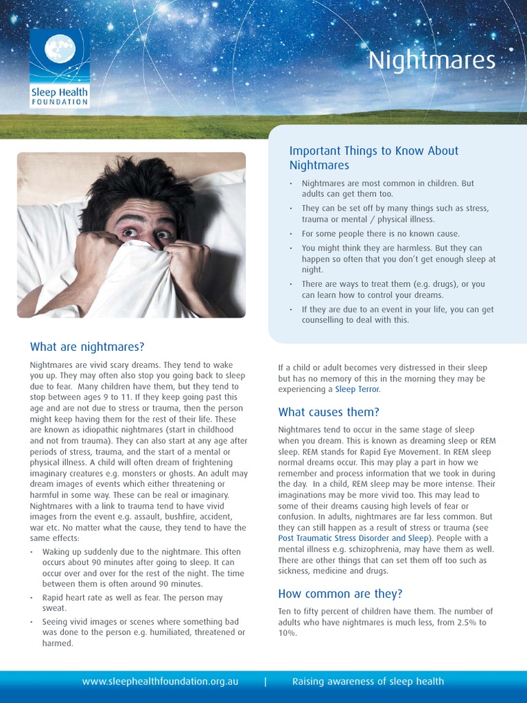 Nightmares: Important Things To Know About Nightmares | PDF | Nightmare ...
