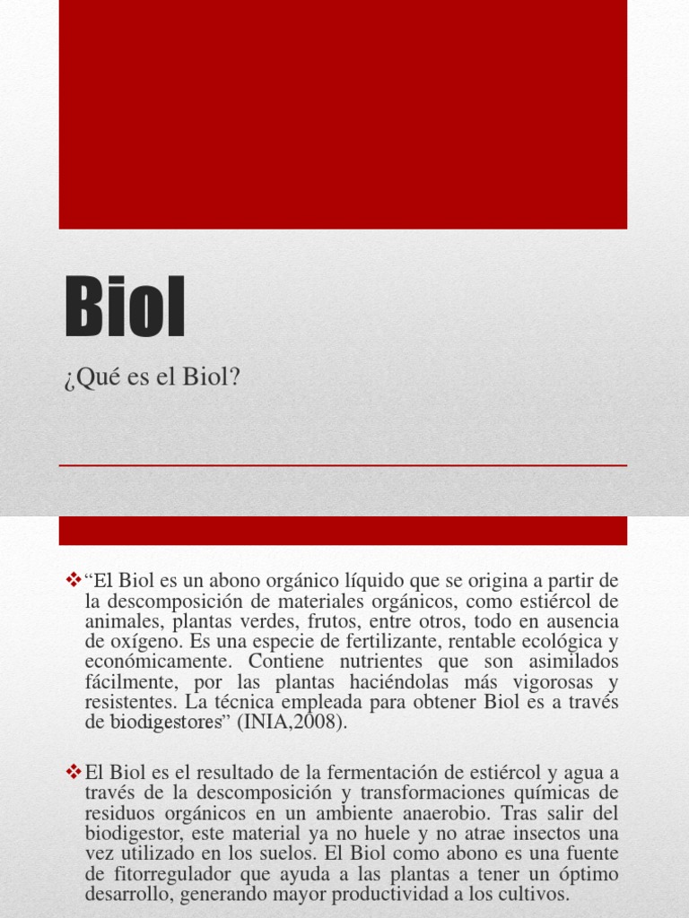 Biol: Abono Orgánico Líquido Eficaz | PDF | Fertilizante | Suelo