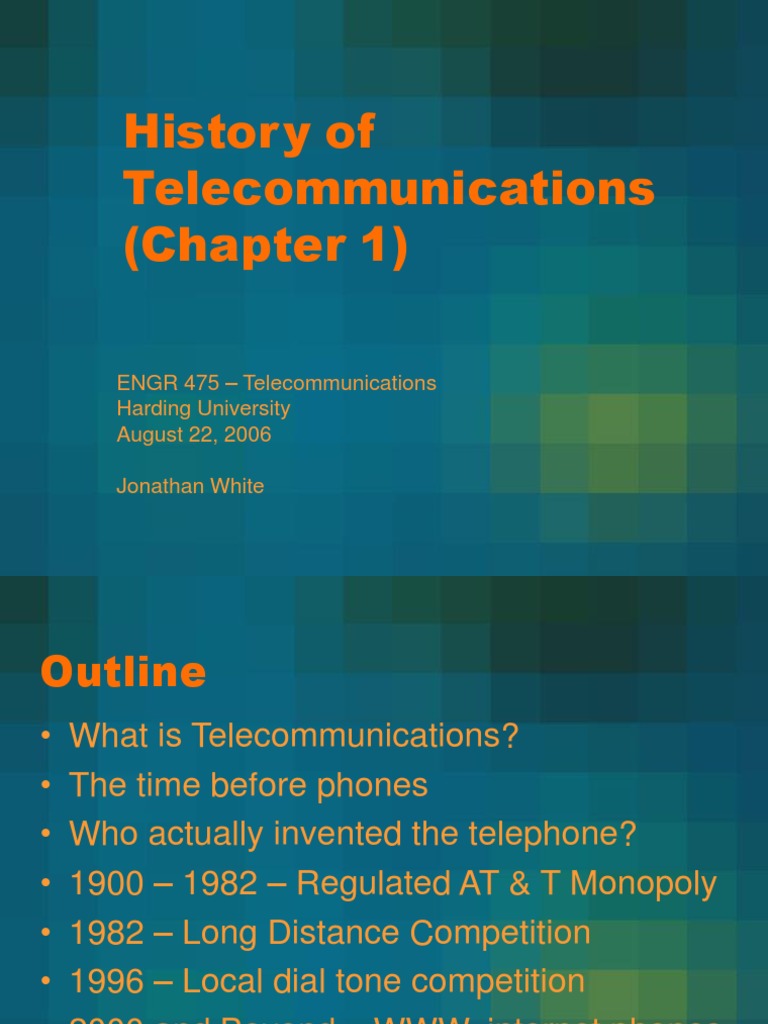 History of Telecommunications (Chapter 1) | PDF | Telephone ...
