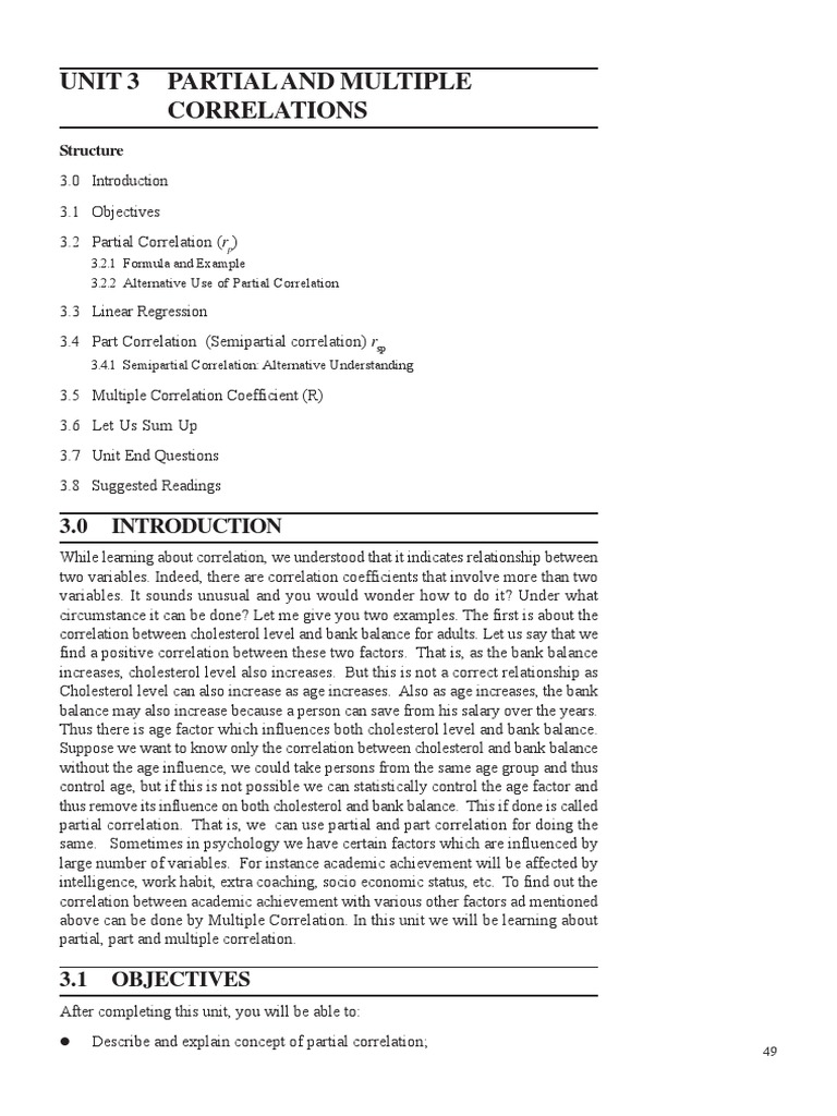 Unit 3 | PDF | Correlation And Dependence | Regression Analysis