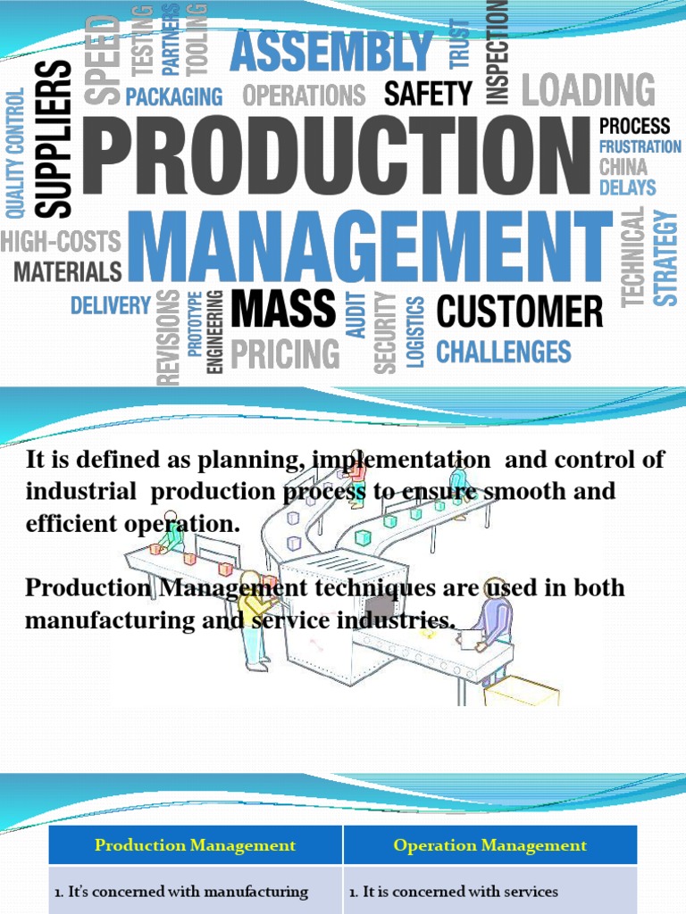 Production Management | PDF | Operations Management | Production And ...