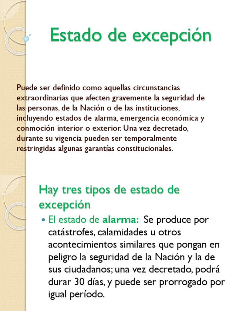 Estado de excepción.pptx | PDF | Ciencias Políticas | Esfera pública