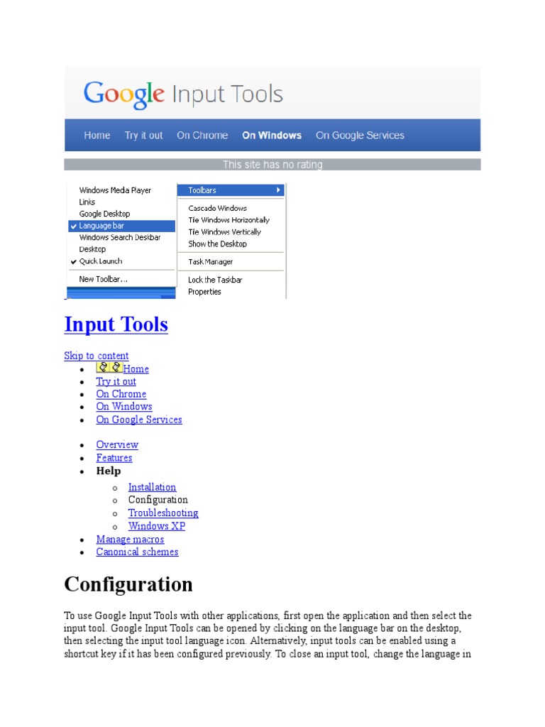 Google Input Tool | Download Free PDF | Personal Computers | Human ...
