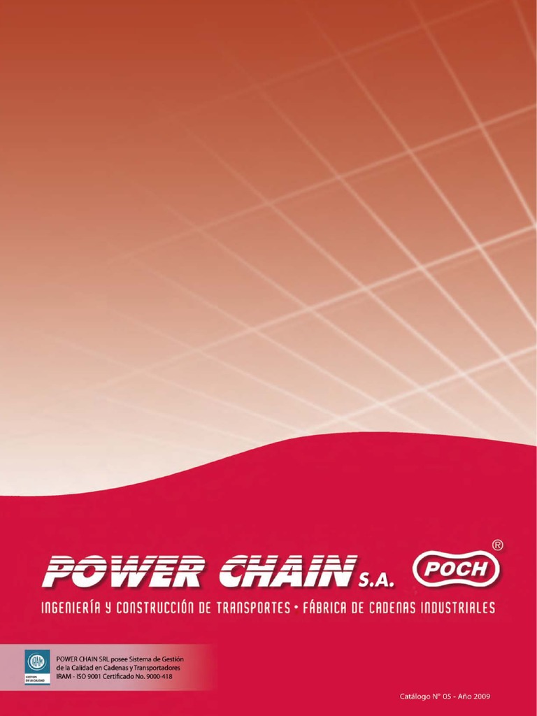 Power Chain Redler | PDF | Pulgada | Unidades de medida
