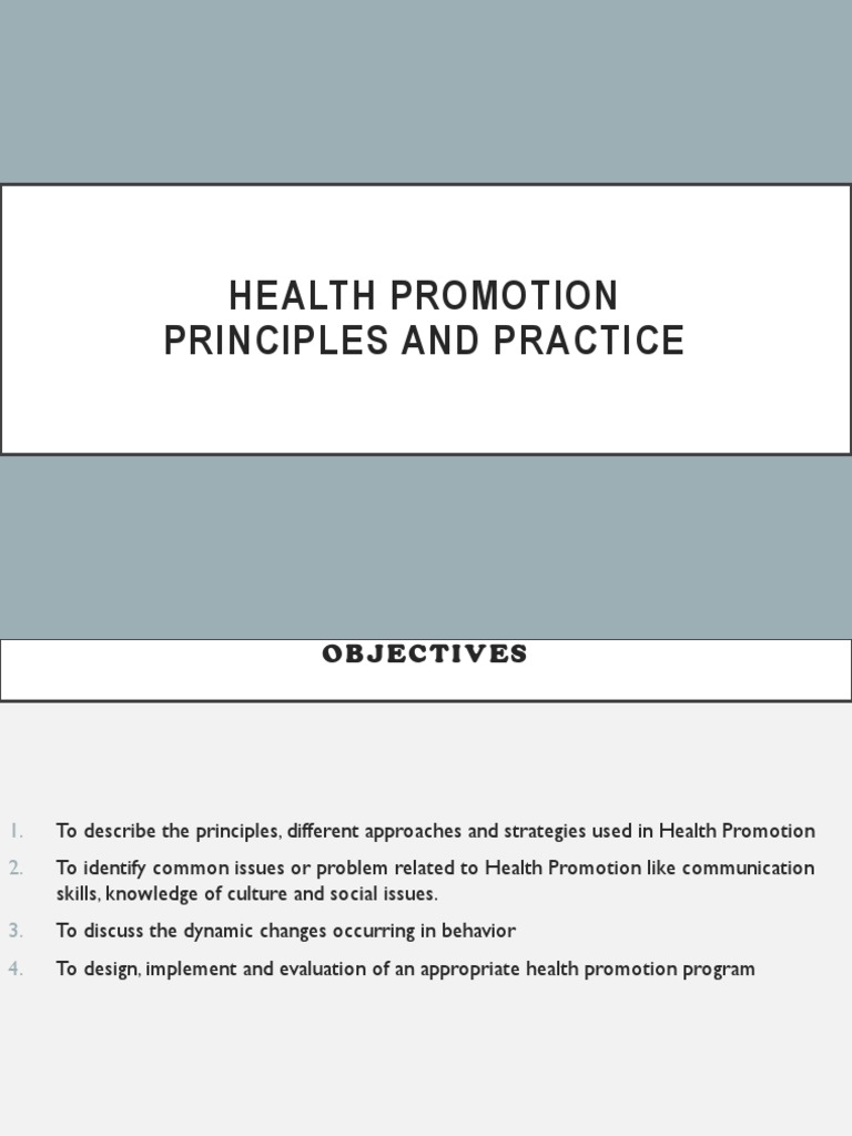 Health Promotion LO1&2 | PDF | Health Promotion | Empowerment