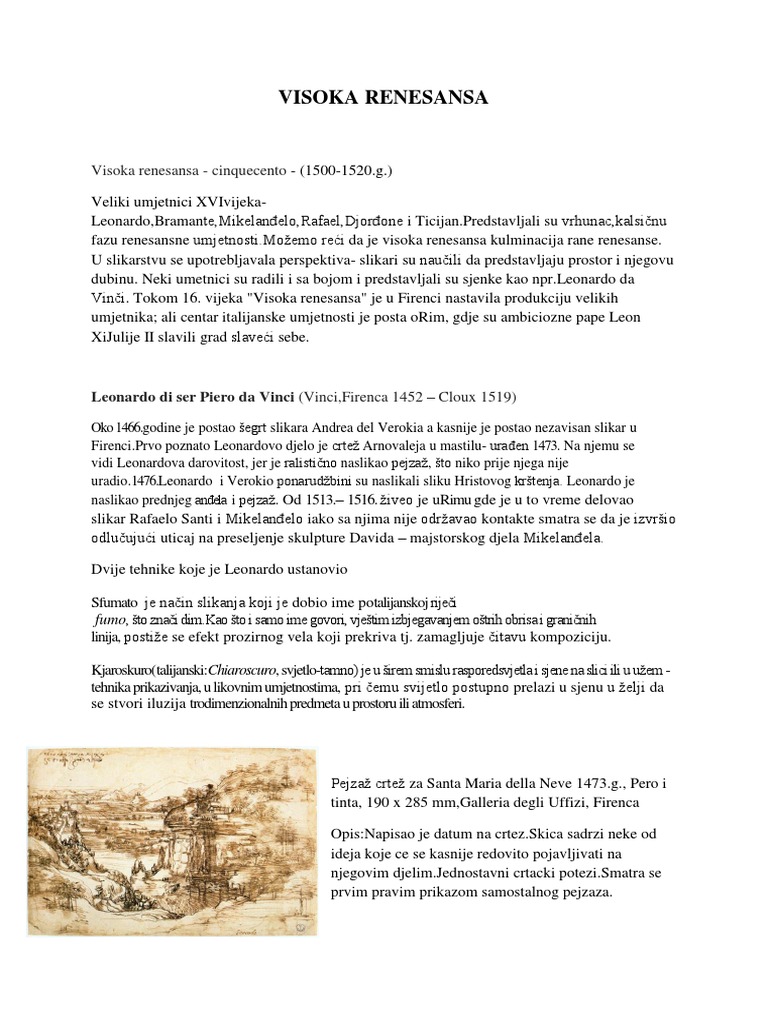 Visoka Renesansa | PDF