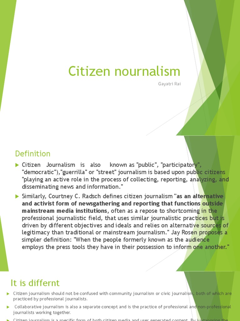 Citizen Journalism | PDF | Journalism | Public Opinion