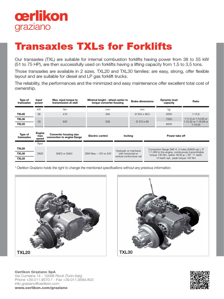 TXL | PDF | Internal Combustion Engine | Forklift