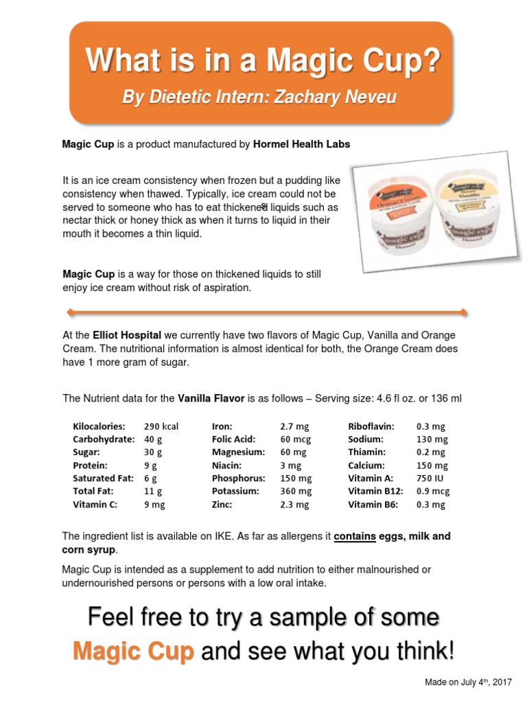 Magic Cup Handout | PDF