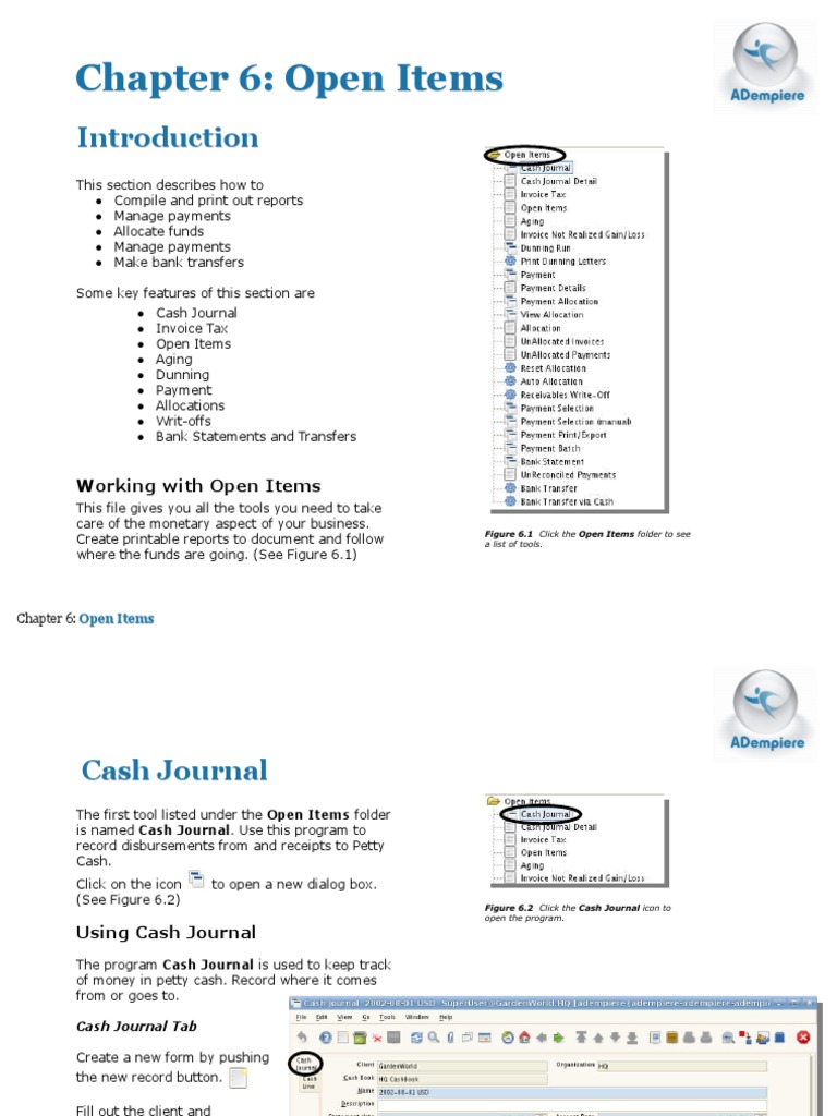Chapter 6: Open Items | PDF | Payments | Cheque