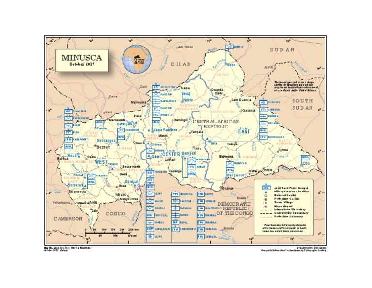 MINUSCA Headquarters Map Overview | PDF