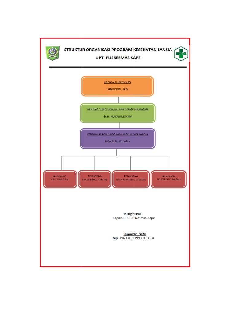 Contoh Struktur Organisasi Program | PDF