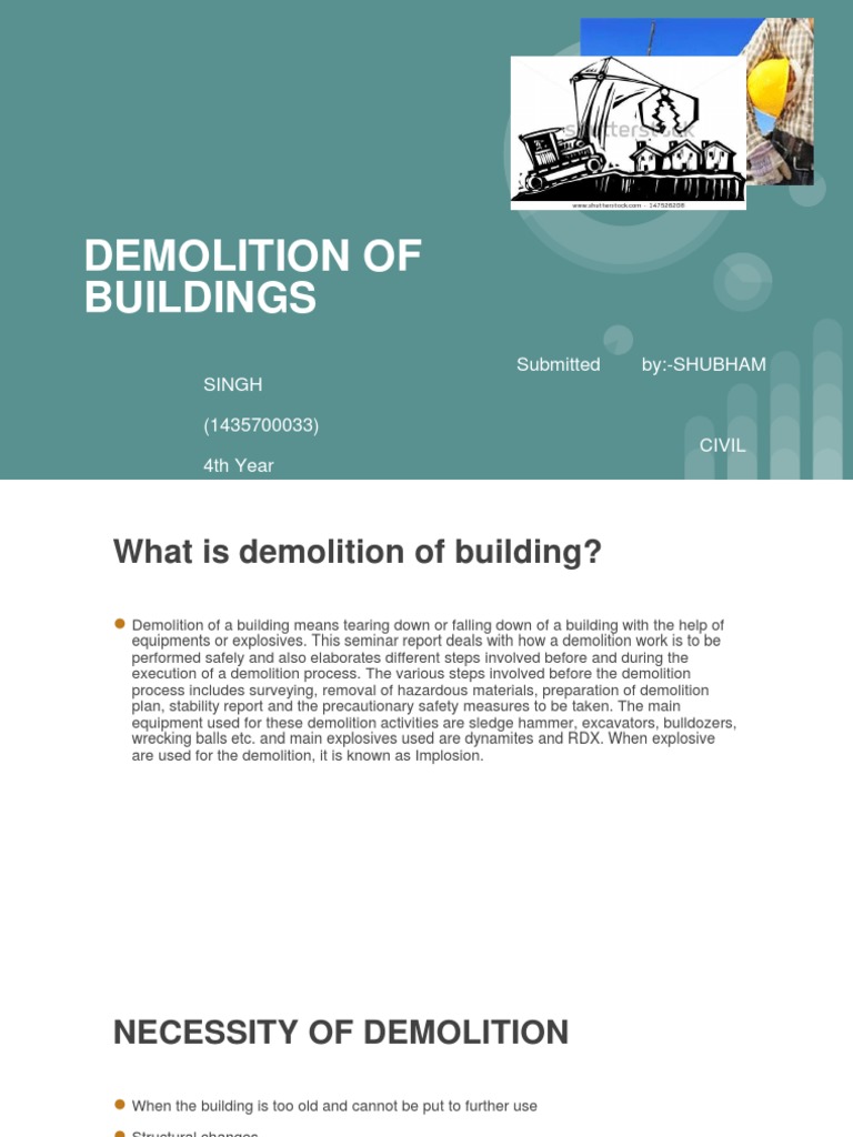 Demolition of Buildings (PPT | PDF | Demolition | Building