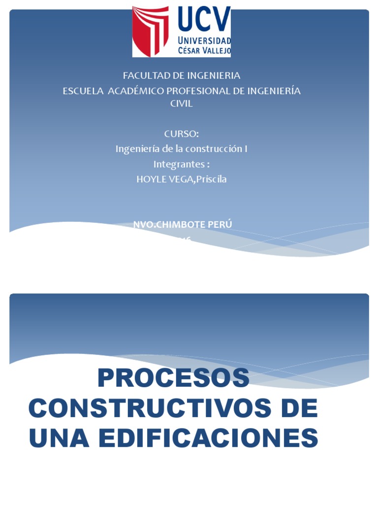 Procesos Constructivos de Edificaciones | PDF