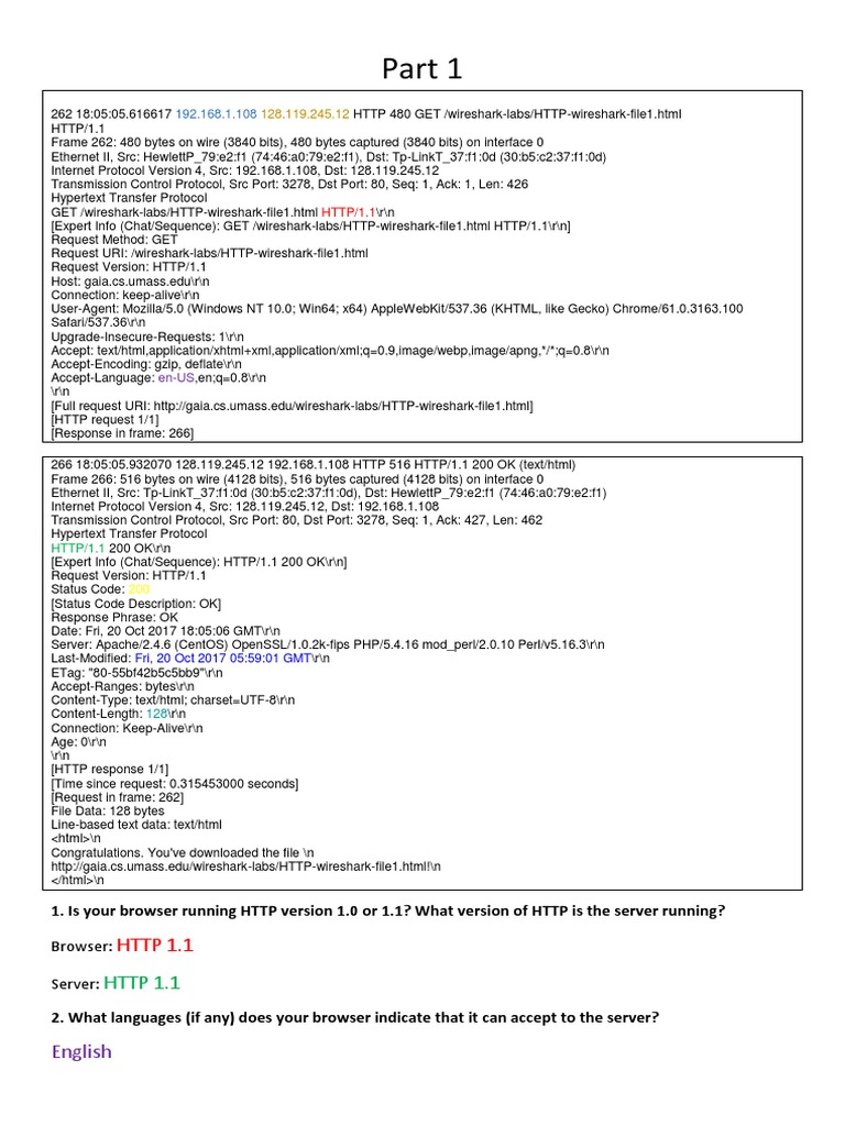 Analyzing HTTP GET Requests in Wireshark | PDF | Hypertext Transfer Protocol | Transmission ...