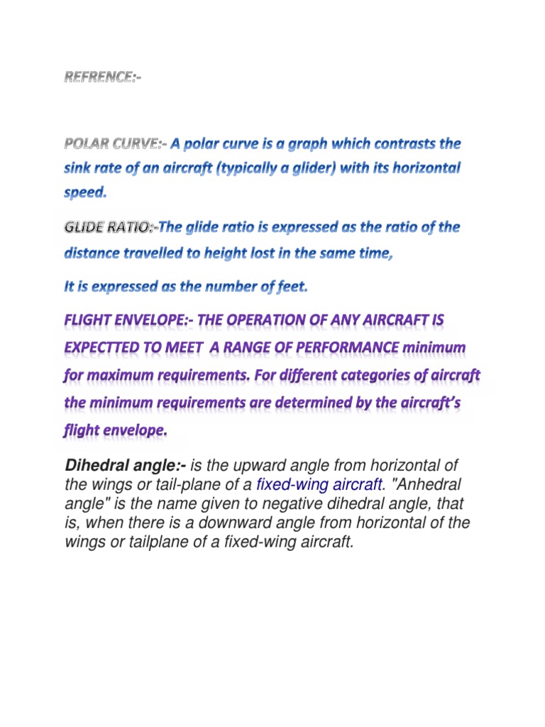 Dihedral Angle:-Is The Upward Angle From Horizontal Of: Fixed-Wing ...