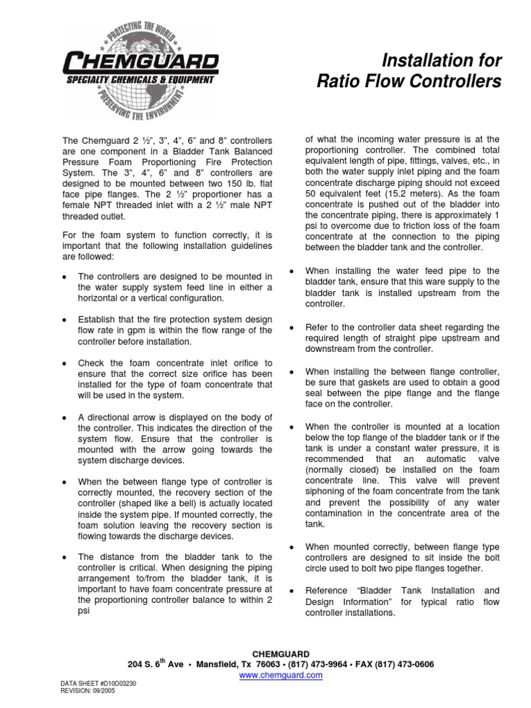 01 Installation of Ratio Flow Controllers | PDF | Valve | Pipe (Fluid ...