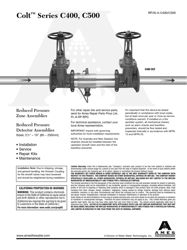 Ames C400 and C500 PDF | PDF | Valve | Screw
