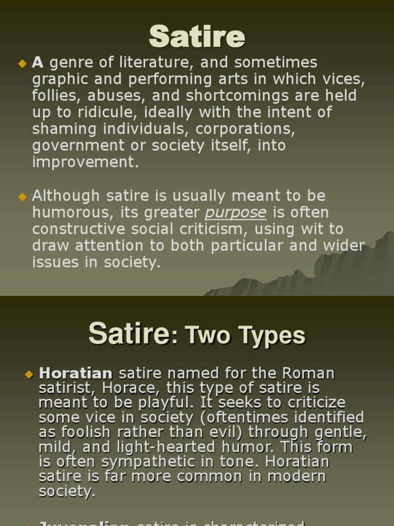 Satire Notes | PDF | Satire | Entertainment