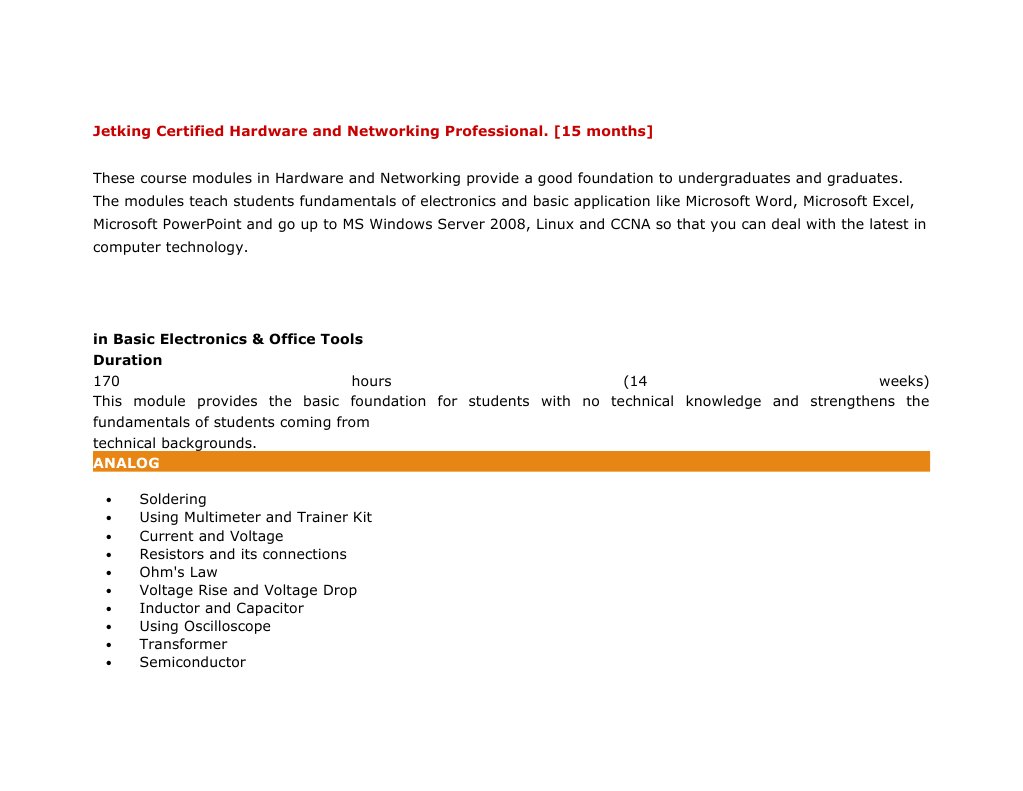 Jetking Certified Hardware and Networking Professional | PDF | Personal Computers | Microsoft ...