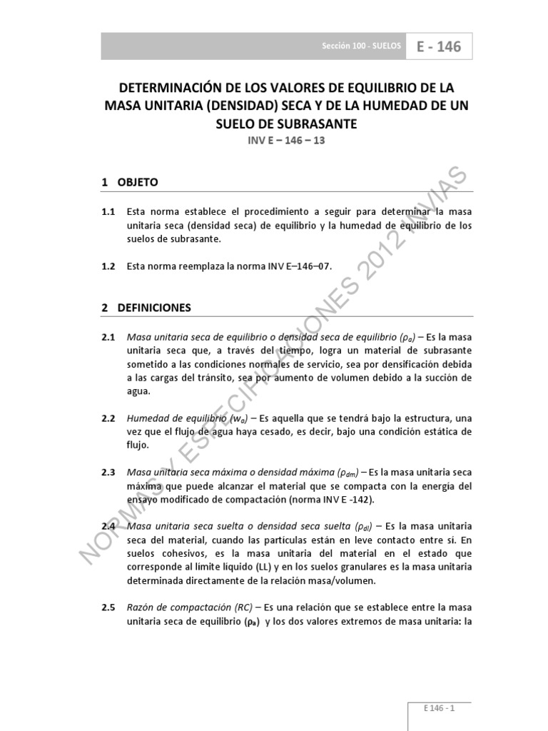 Inv E-146-13 PDF | PDF | Masa | Densidad