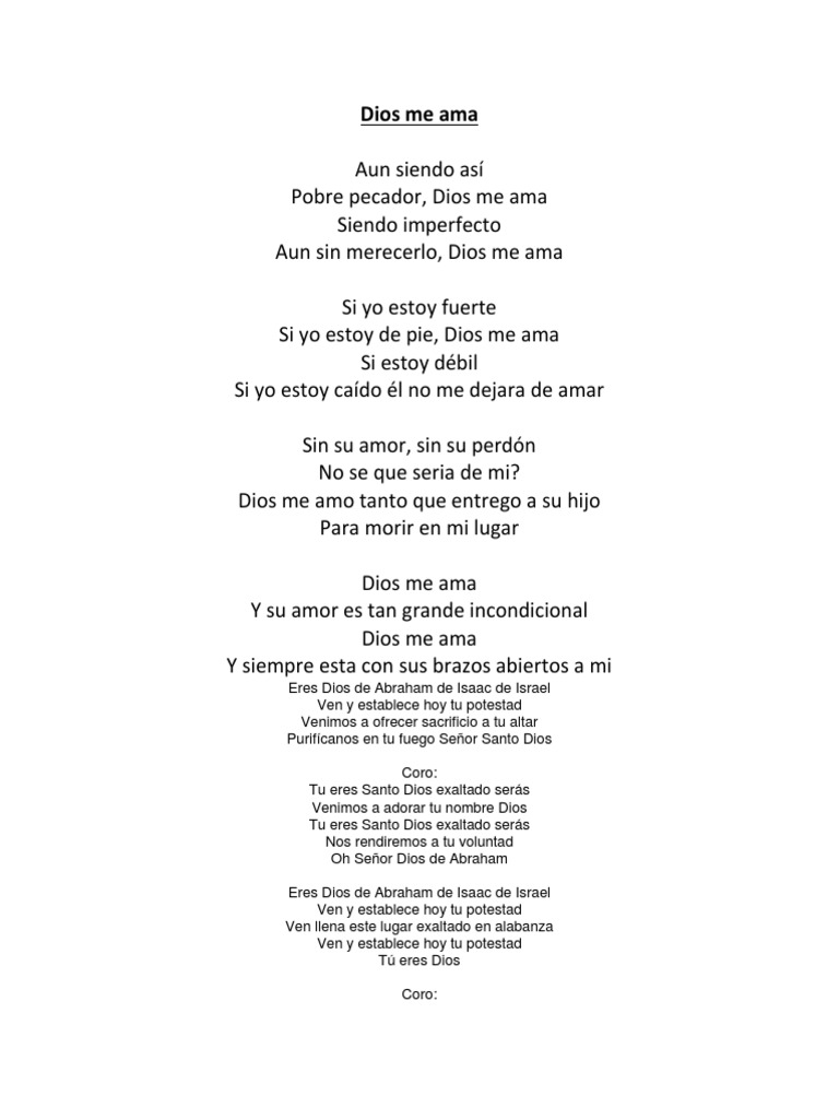 Dios me ama: Alabanza y adoración | PDF | Abrahán | Creencia religiosa ...