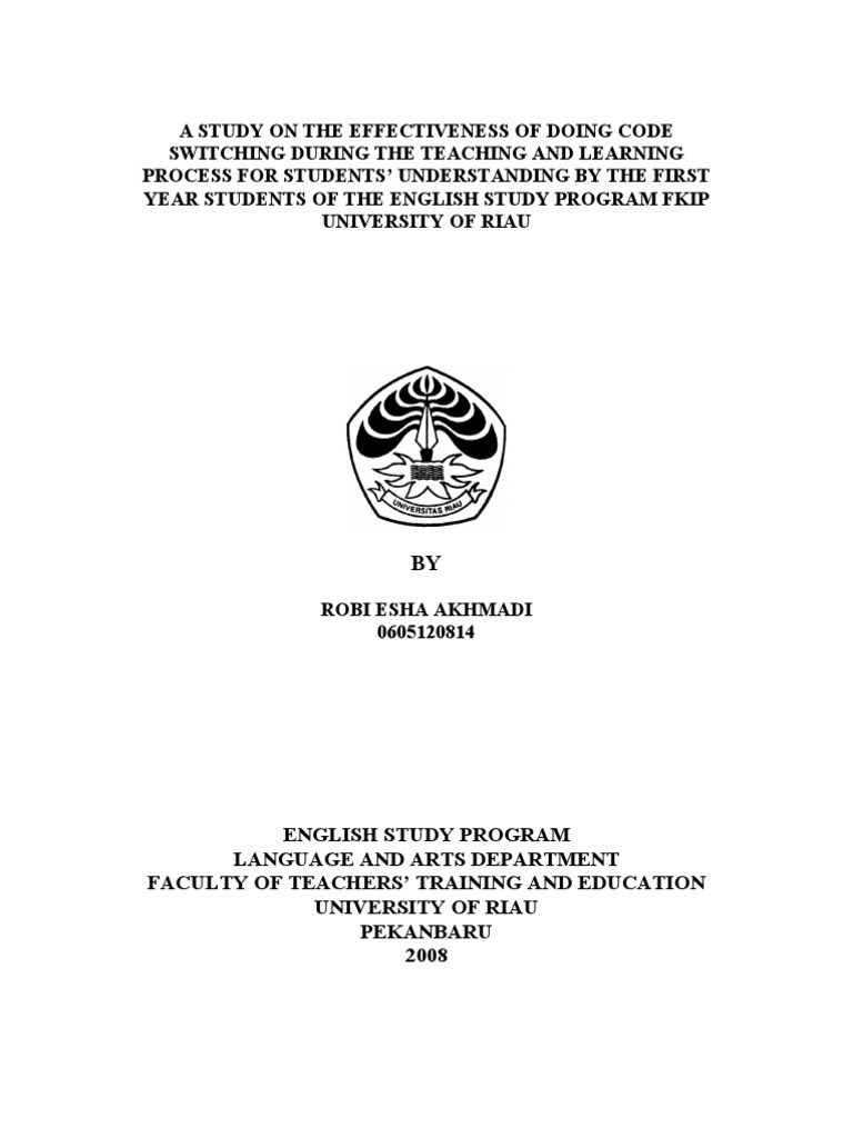 A Study On Doing Code Switching | PDF | Multilingualism | Vocabulary