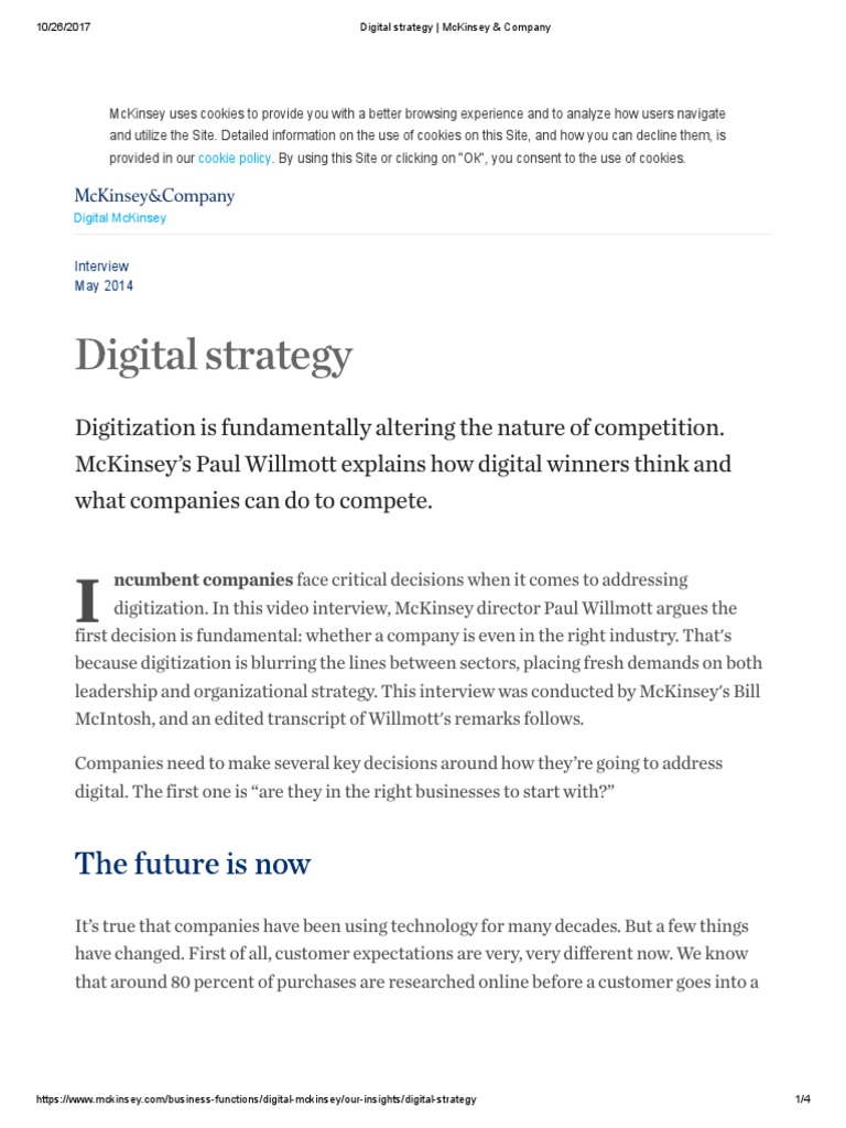 Digital Strategy | PDF | Mc Kinsey & Company | Http Cookie