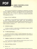 Indian Minimum Seed Certification Standards | PDF | Horticulture And ...