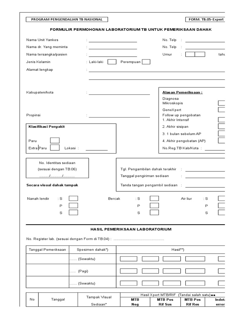 Form TB Genexpert | PDF