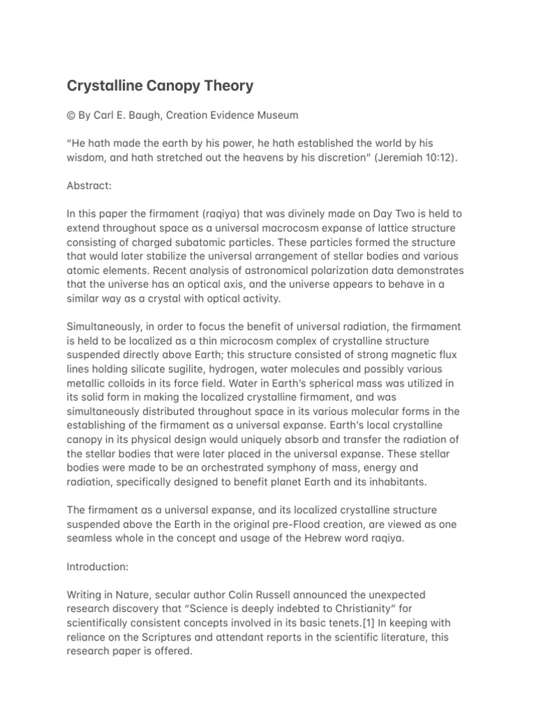 Crystalline Canopy Theory | PDF | Superconductivity | Ultraviolet