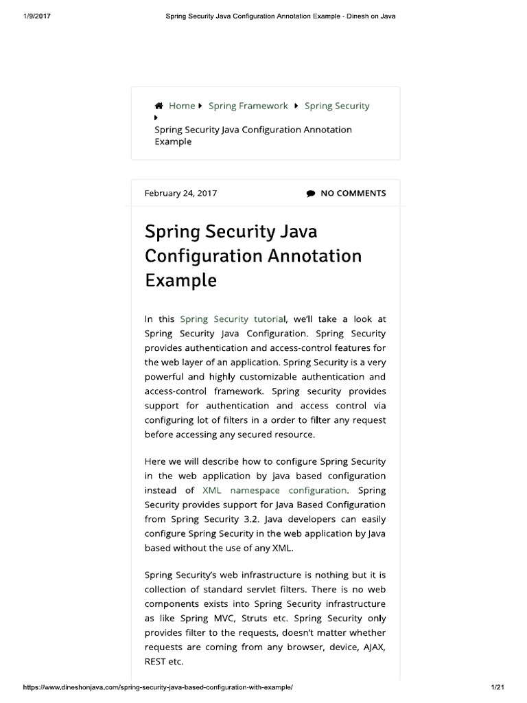Spring Security | PDF