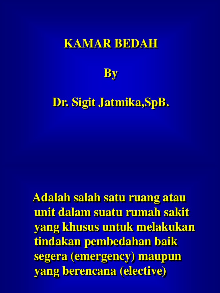 Desain dan Fungsi Kamar Bedah | PDF