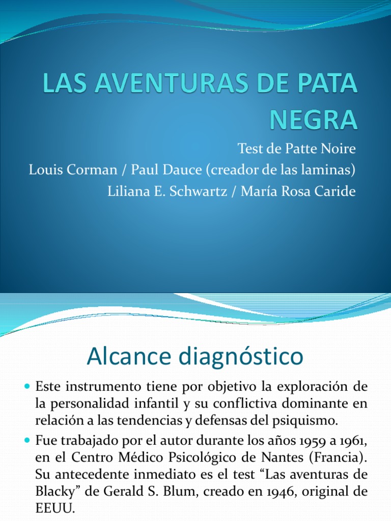 Test de Pata Negra | PDF | Sicología