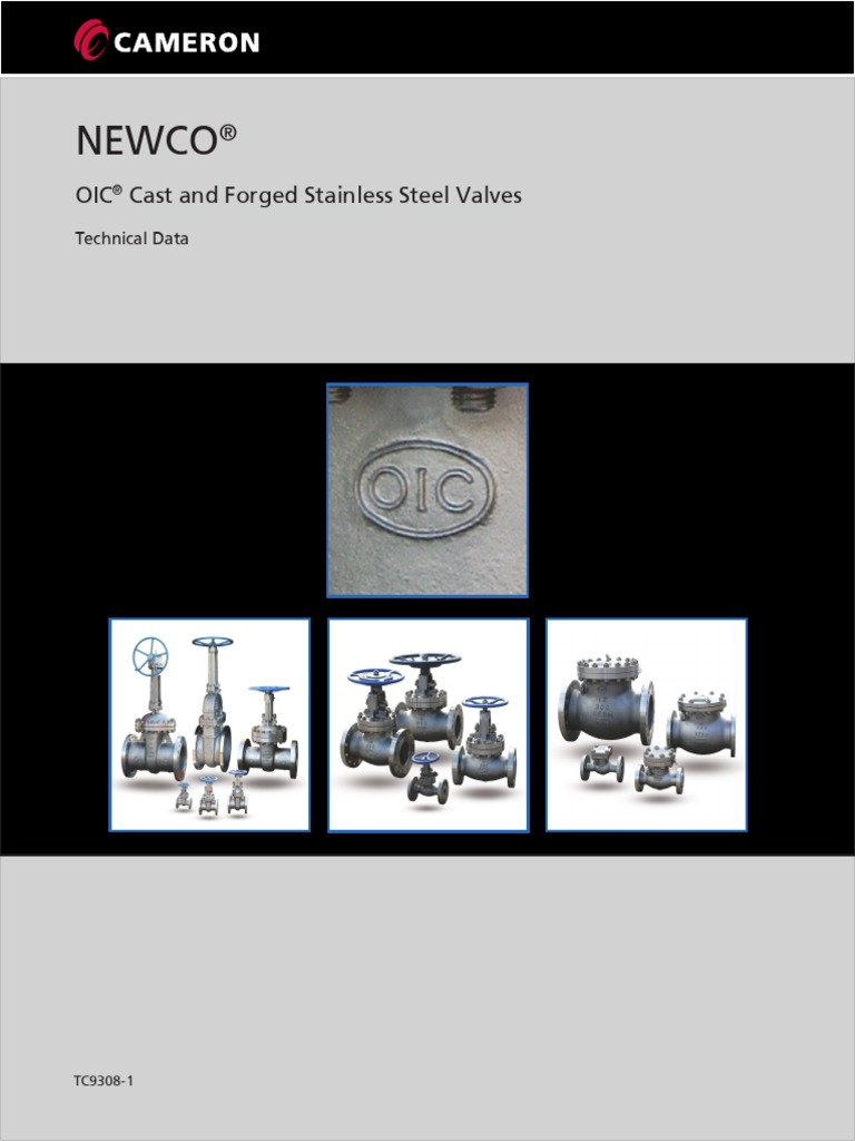 Newco Stainless Steel Valves Technical Data Sheets PDF | PDF | Valve ...