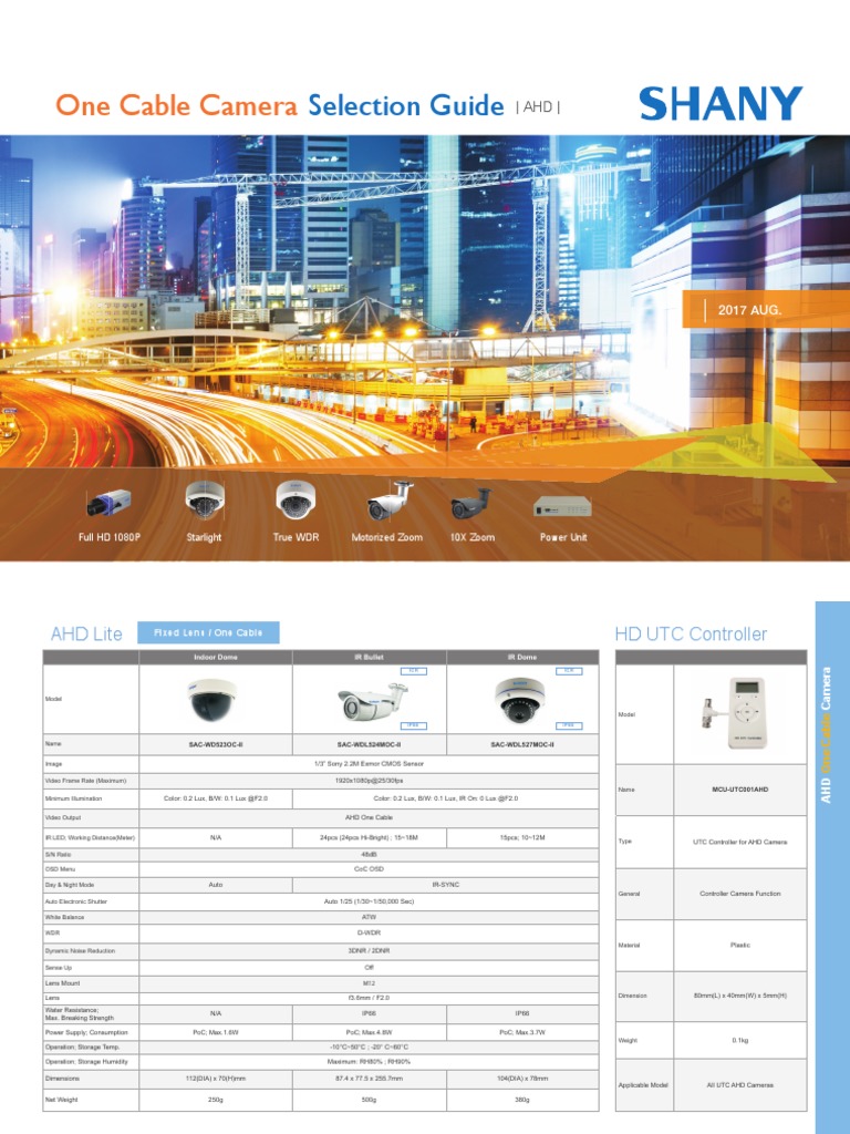 AHD One Cable Selection 2017 0815 | PDF