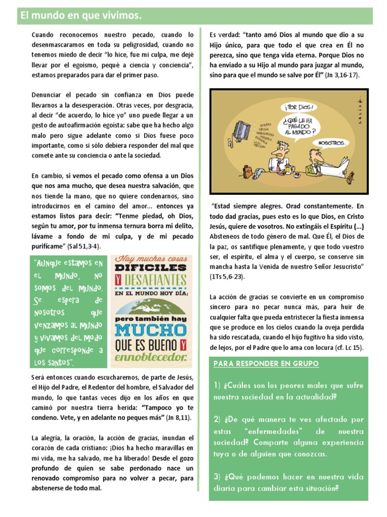 Ficha 2 - El Peor Mal Del Mundo PDF | PDF | Pecado | Amor