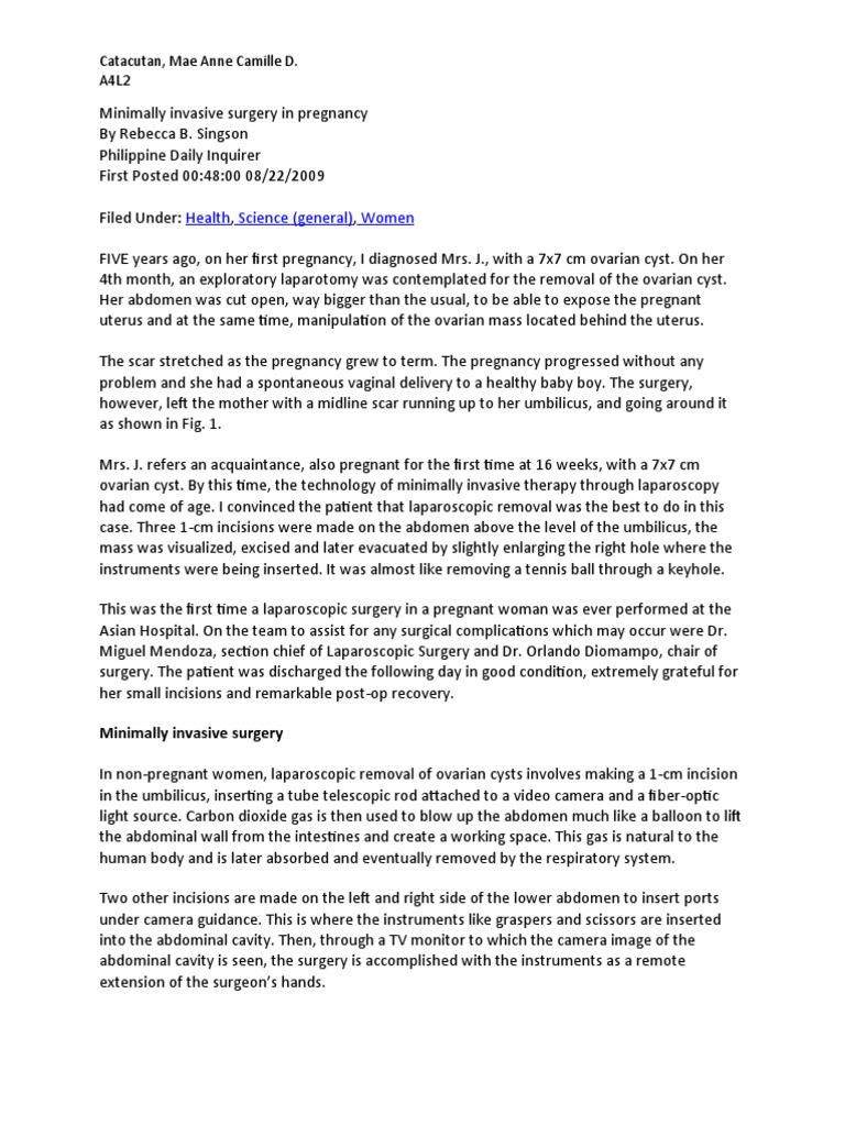 OB Journal - Laparos | PDF | Surgery | Medical Specialties