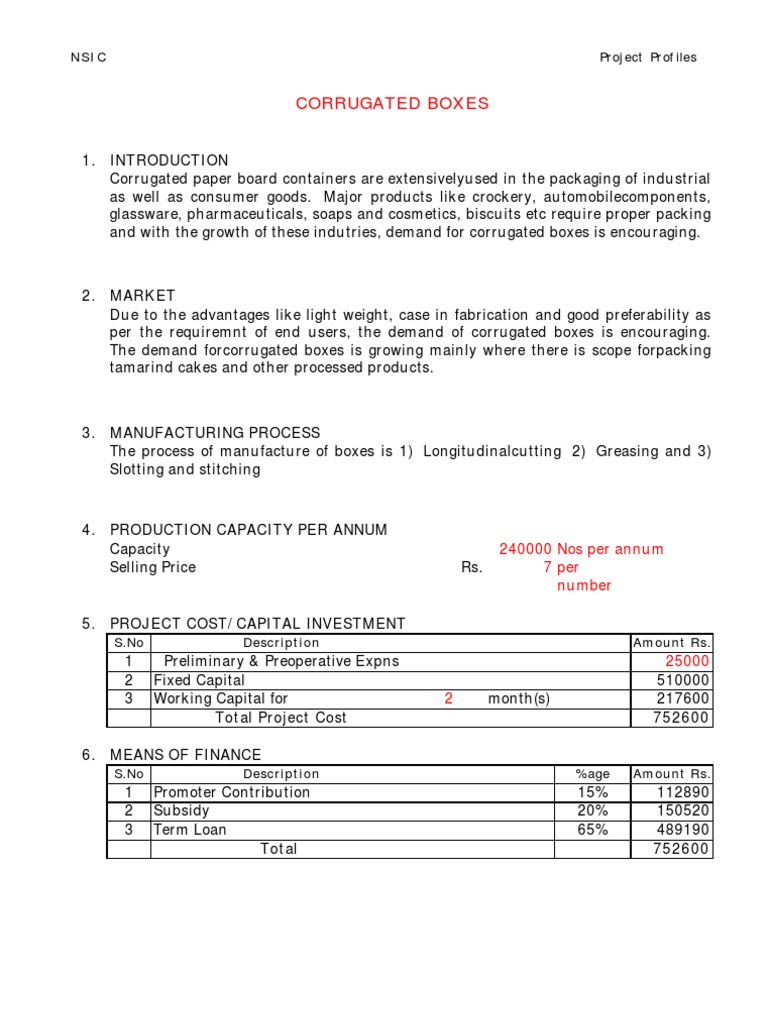 Corrugated Boxes | PDF | Capital (Economics) | Business
