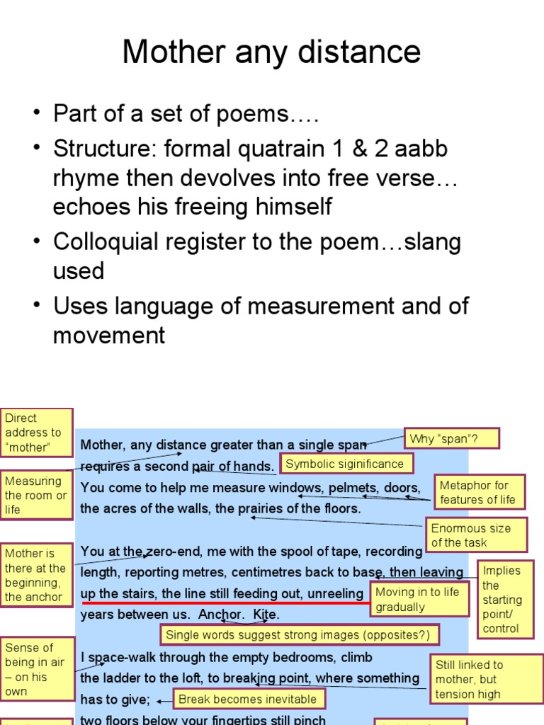 Mother Any Distance and Before You Were Mine | PDF | Poetry | Student ...