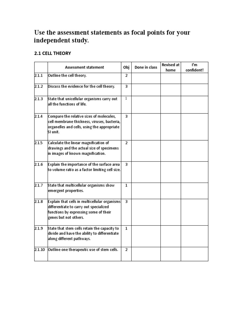 Comprehensive Cell Biology Study Guide | PDF | Cell (Biology) | Cell ...