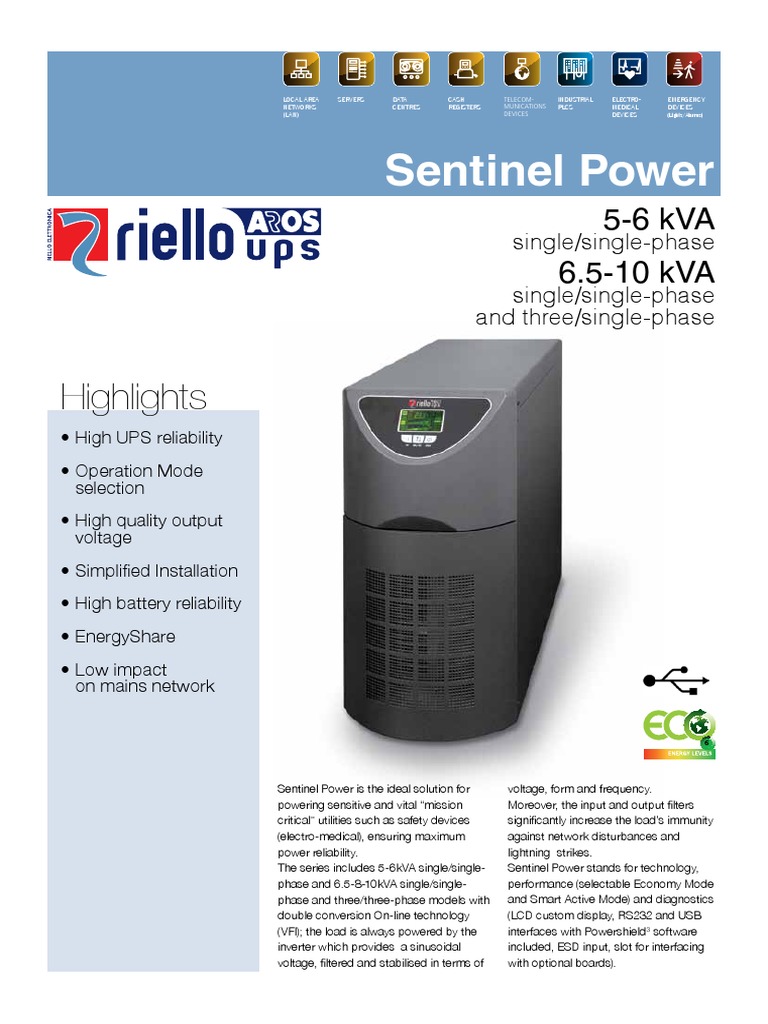 Riello Sentinel Power Spt Spw | Mains Electricity | Power Inverter