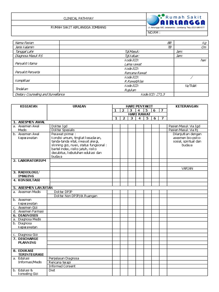 Format Clinical Pathway | PDF