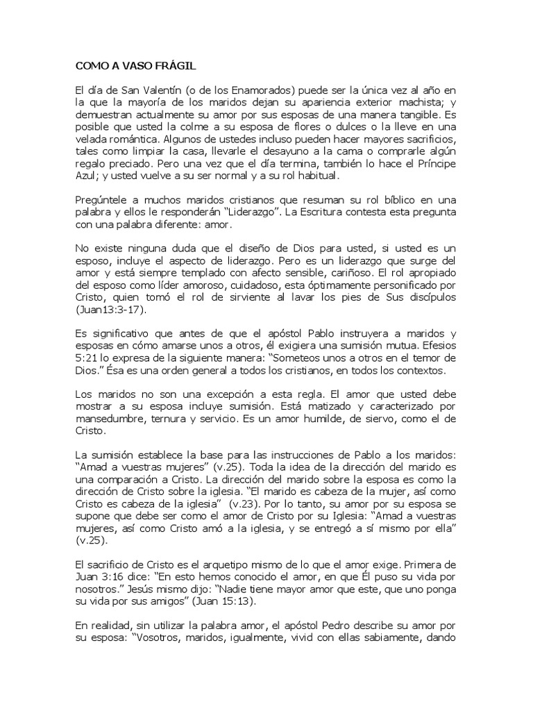 Como A Vaso Frágil | PDF | Amor | Cristo (título)