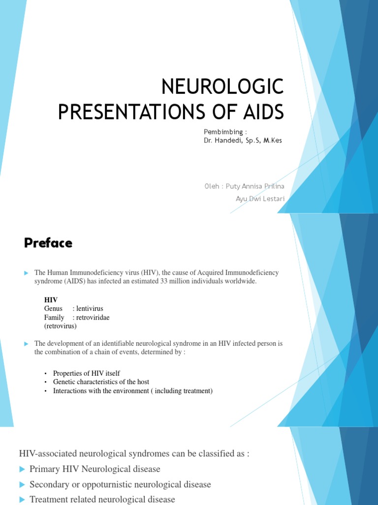 Neurologic Presentations of Aids | PDF | Peripheral Neuropathy | Hiv/Aids