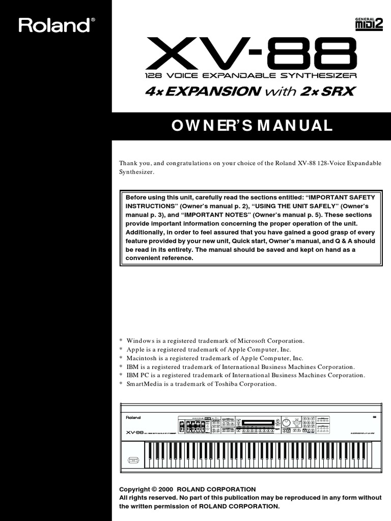 XV 88 | PDF | Synthesizer | Ac Power Plugs And Sockets