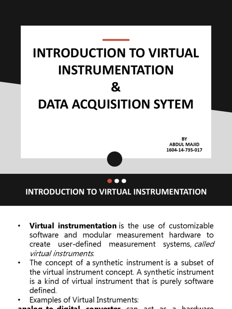 Introduction To Virtual Instrumentation & Data Acquisition Sytem | PDF